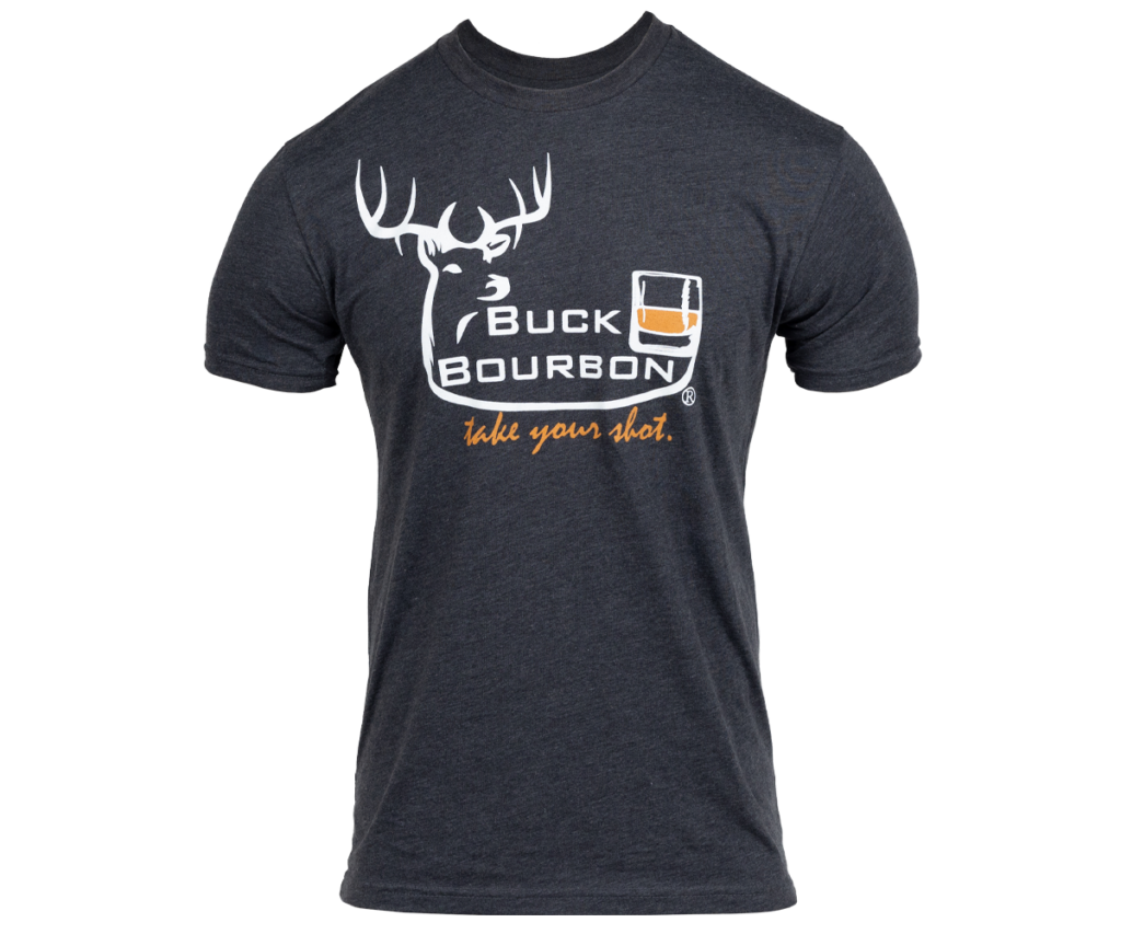 Buck Bourbon Charcoal Logo Tee - Buck Bourbon